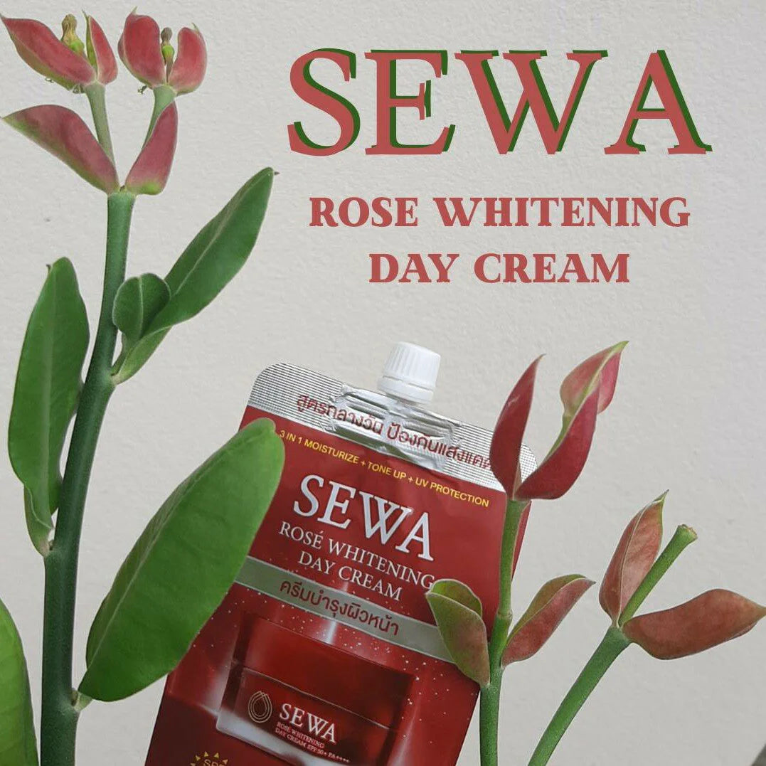 SEWA Rose Whitening Day Cream SPF50+/PA++++ – Radiant & Firm Skin, 8ml ...