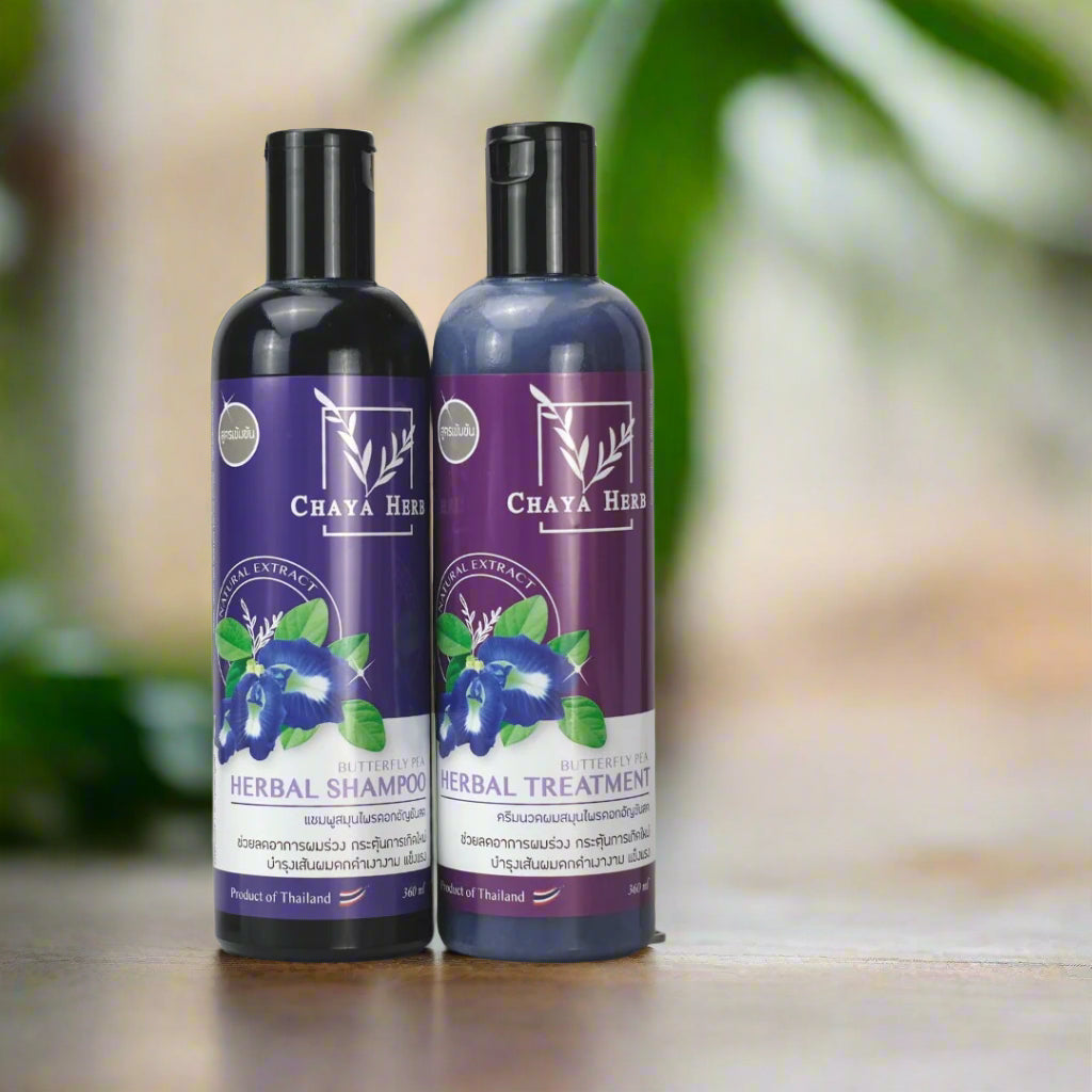 Butterfly Pea Herbal Shampoo for Shiny Black Hair – Thai Trade Wholesale